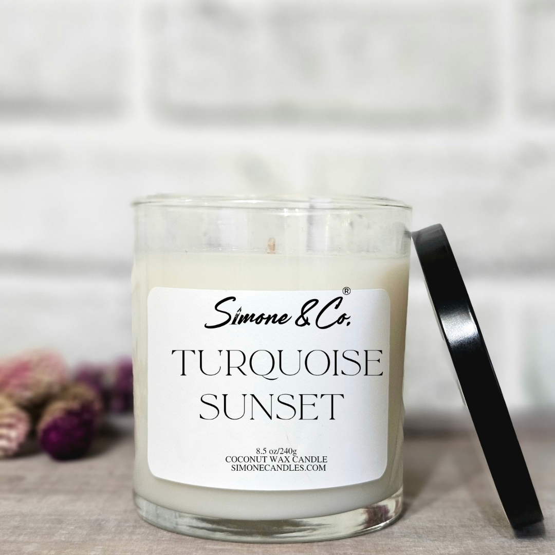 Simone & Company, Turquoise Sunset coconut wax candle